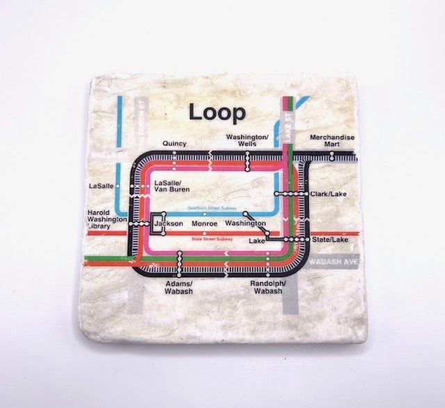 Loop Map Coaster | Raffia Gifts
